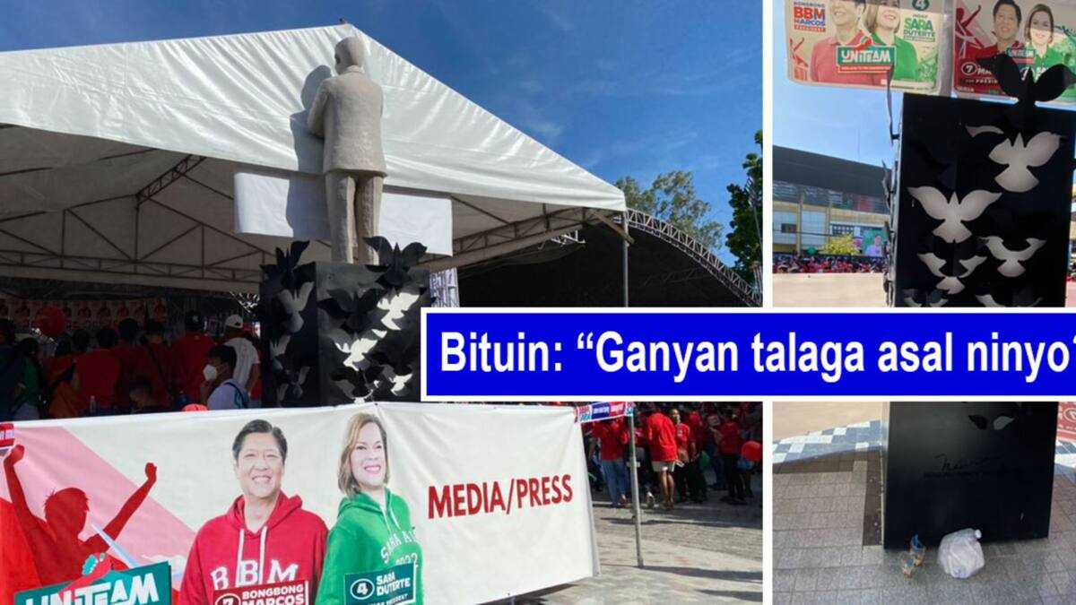 Bituin Escalante, umalma sa pagtakip ng monumento ni Ninoy Aquino sa ...