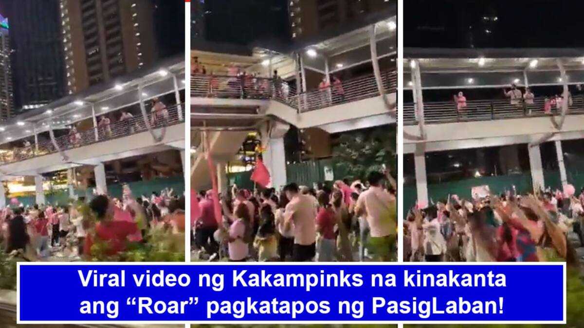 Video of Kakampinks belting out roar as they leave Emerald Ave., viral ...