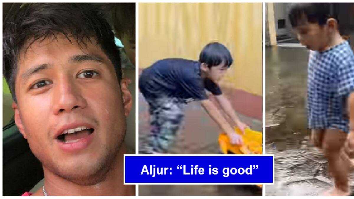 Videos ni Aljur Abrenica at mga anak na naliligo sa ulan, viral - KAMI ...
