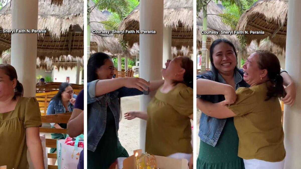 Video ng madamdaming birthday surprise ng isang OFW para sa kanyang ina, viral: “Ba’t andito ka ...