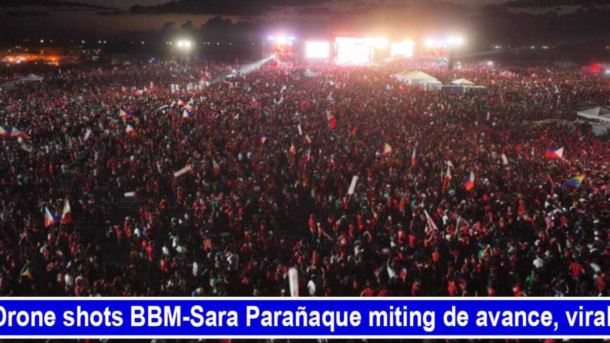 Drone shot of the BBM-Sara rally in Paranaque goes viral - KAMI.COM.PH