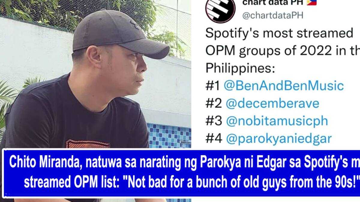 Chito Miranda, natuwa sa narating ng Parokya ni Edgar sa Spotify's most ...