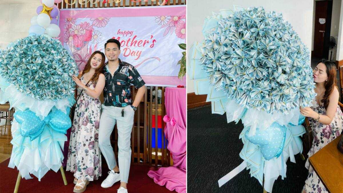 Php1 million money bouquet, regalo ng mister sa kanyang misis noong mother's day - KAMI.COM.PH