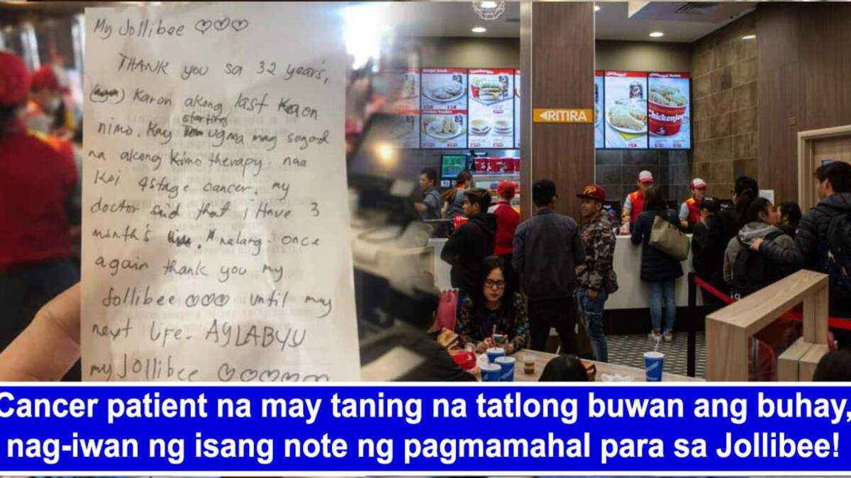 Note na iniwan sa Jollibee receipt, umantig sa netizens: "Eto na last ...