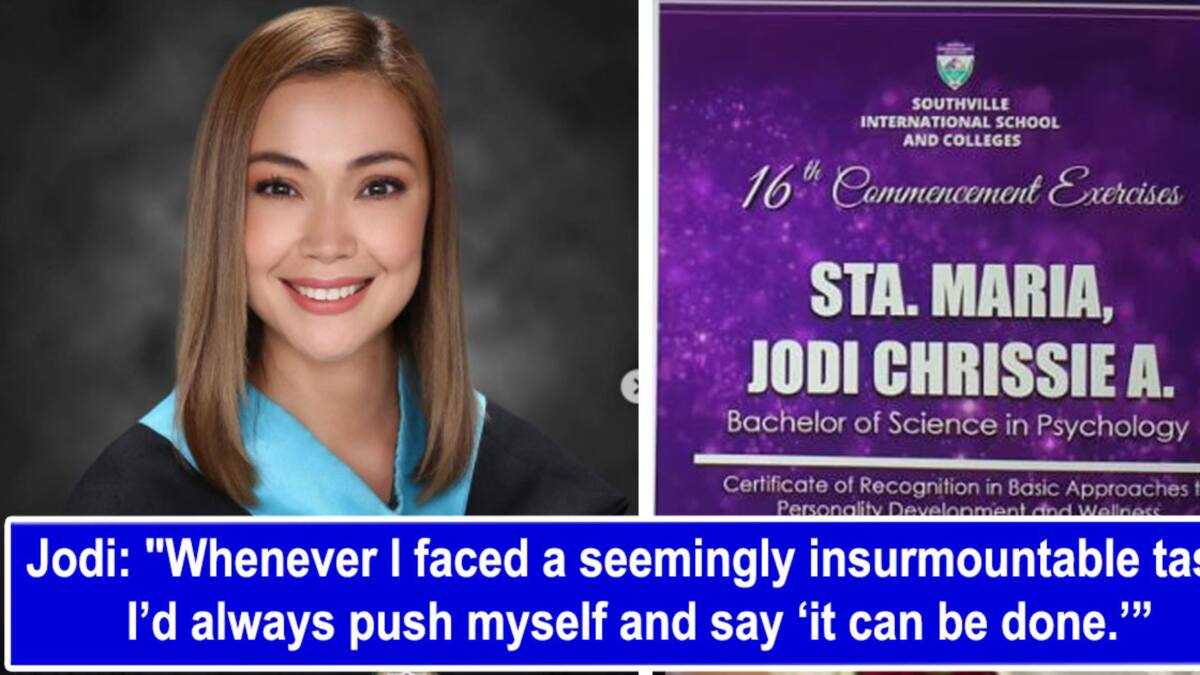 Jodi Sta Maria, grumadweyt na sa kursong B.S. in Psychology: "Never too ...