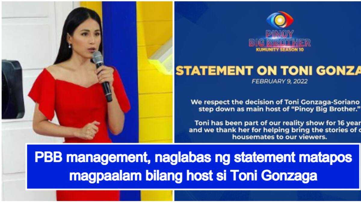 ‘PBB’ releases statement on Toni Gonzaga’s departure; respects TV host ...