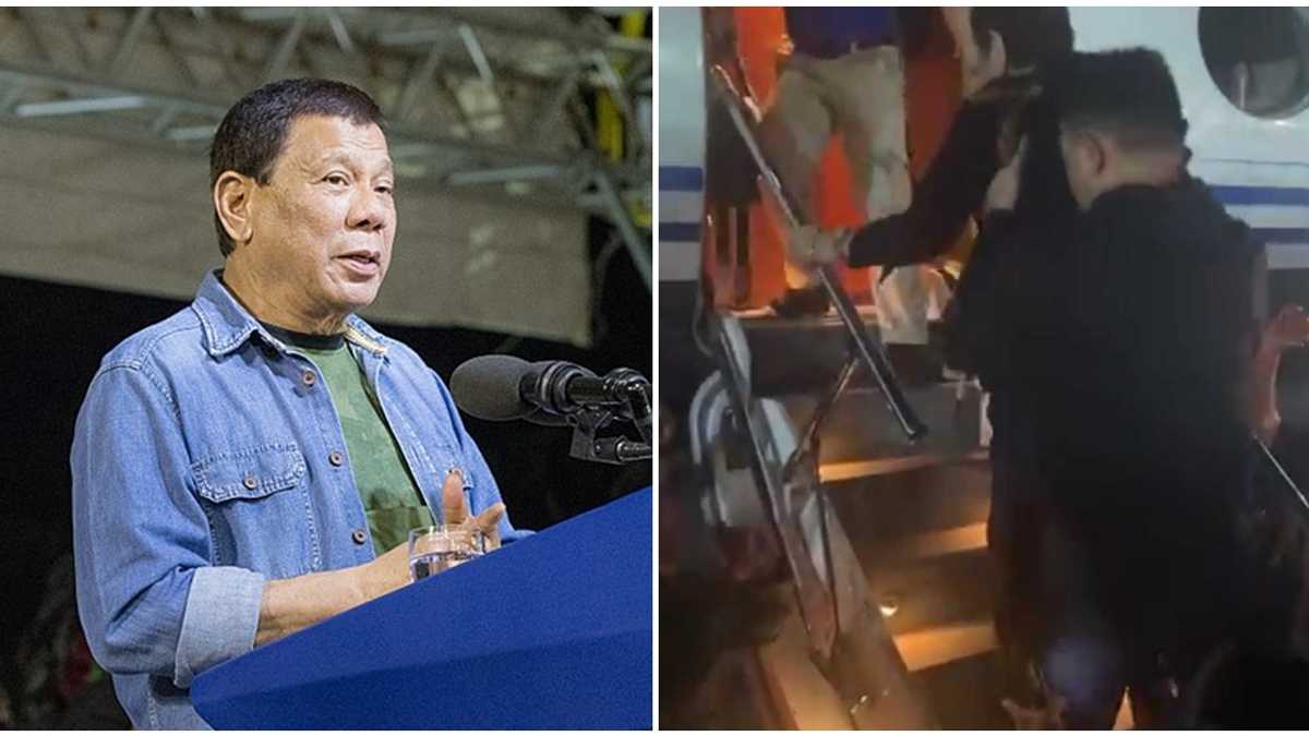 Former President Rodrigo Duterte boards chartered plane bound for the Hague - KAMI.COM.PH