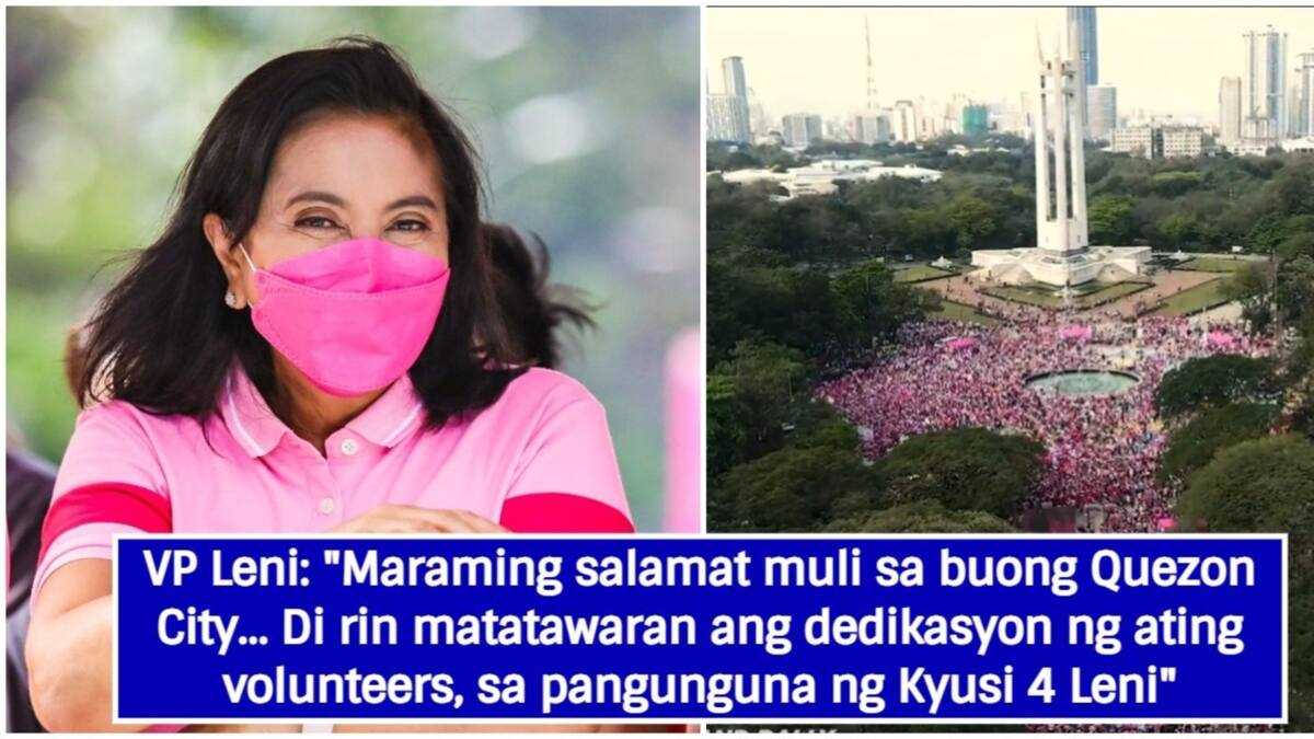 VP Leni Robredo, pinasalamatan ang Quezon City sa ginanap na Pink ...