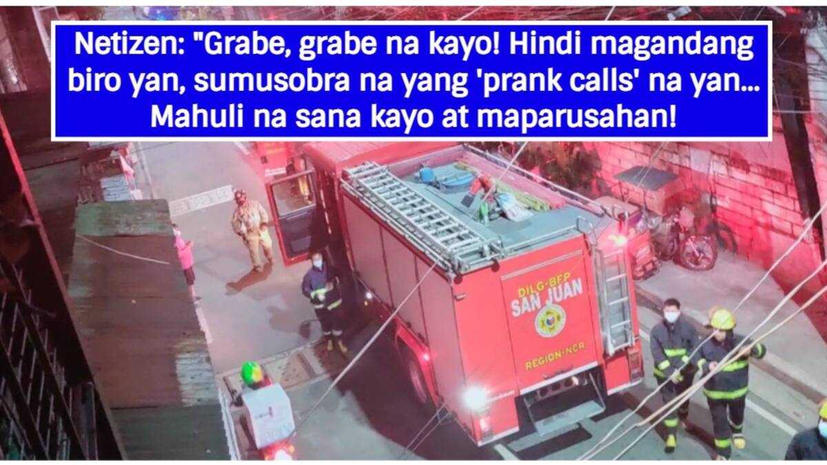 Mga bumbero, nabulabog sa "prank call" na may sunog sa San Juan kahit ...
