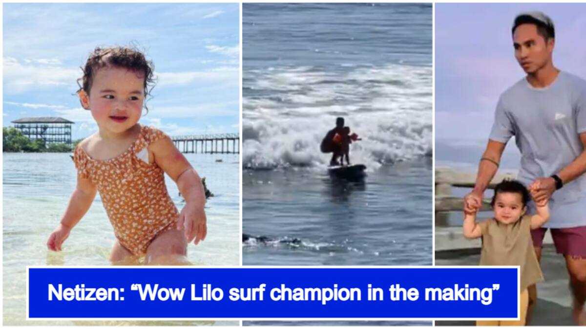 Video of Lilo bravely surfing with Philmar Alipayo stuns netizens ...