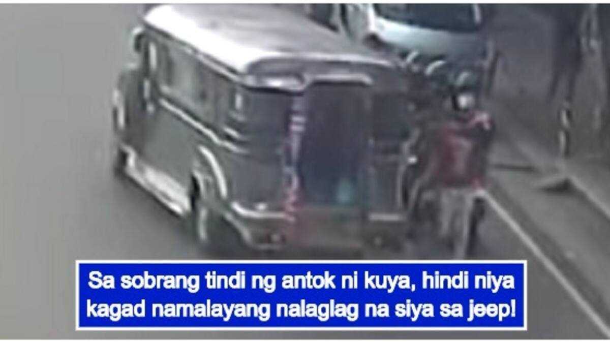 Kawawa naman! Lalaking pasahero, nahulog sa jeep dahil sa sobrang antok - KAMI.COM.PH