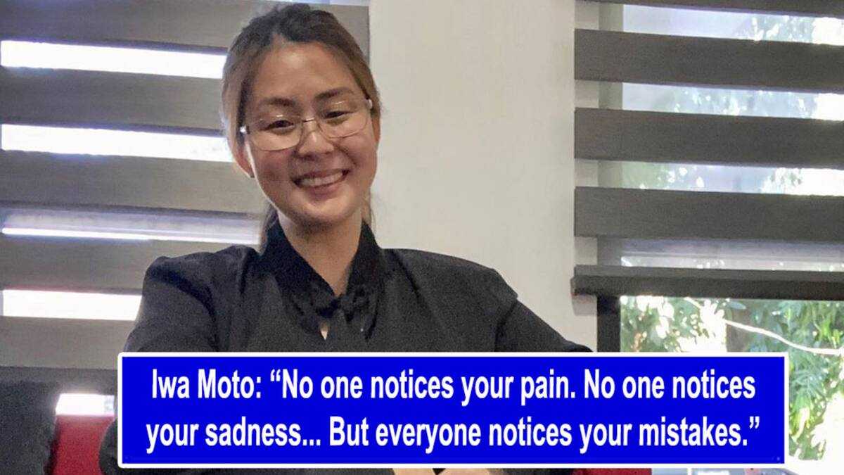 Iwa Moto, nagbahagi ng isang hugot quote: "No one notices your pain ...