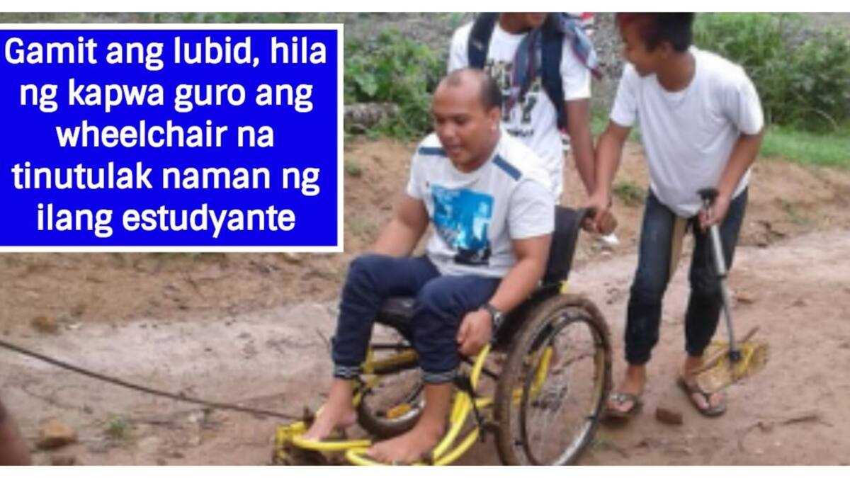 Gurong naka-wheelchair, matinding sakripisyo ang ginagawa pagpasok sa paaralan - KAMI.COM.PH