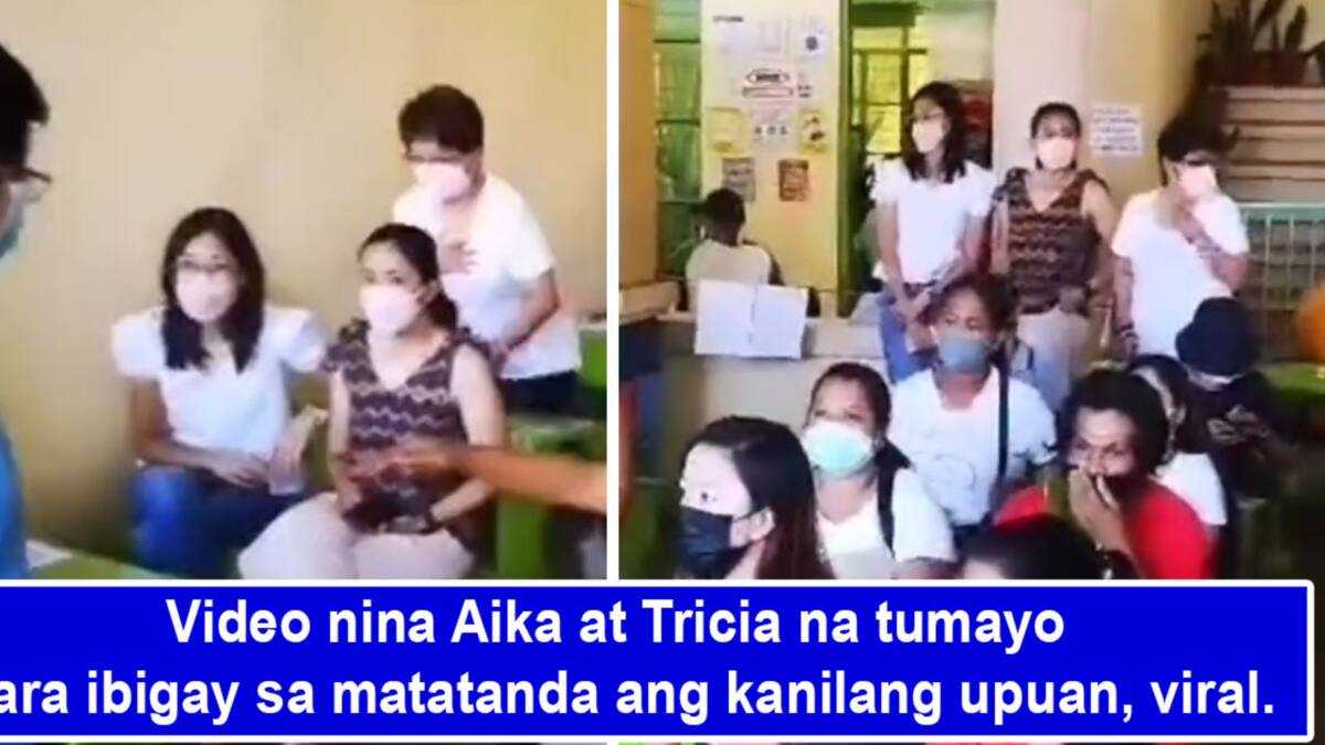 Video ni Aika at Tricia Robredo na ibinigay ang upuan para sa dalawang ...