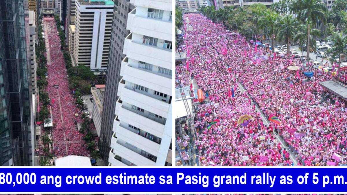 VP Leni Robredo's PasigLaban grand rally gathers 80K people as of 5 p.m ...