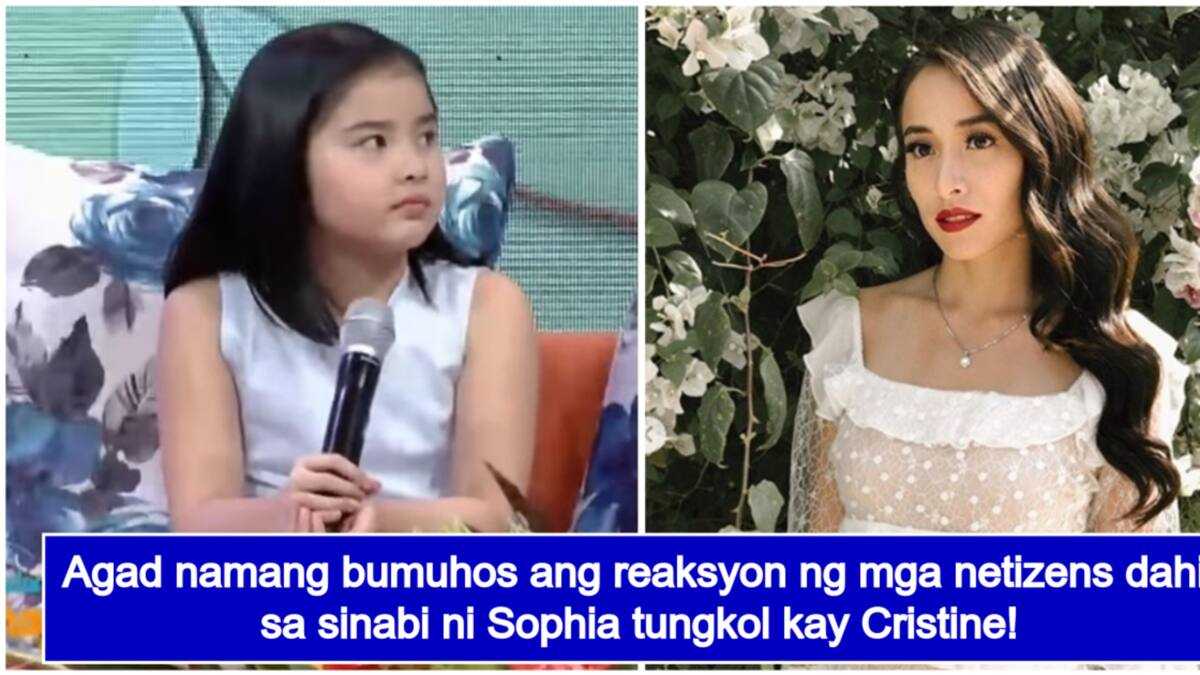 Child star Sophia Reola reveals the true attitude of Cristine Reyes ...