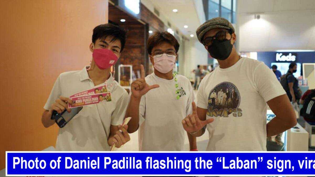 Daniel Padilla's photo showing the "Laban" sign goes viral - KAMI.COM.PH