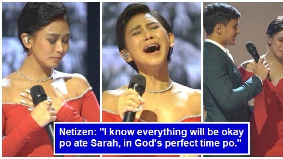 Sarah Geronimo cries while singing Sana Ngayong Pasko; Matteo comforts ...