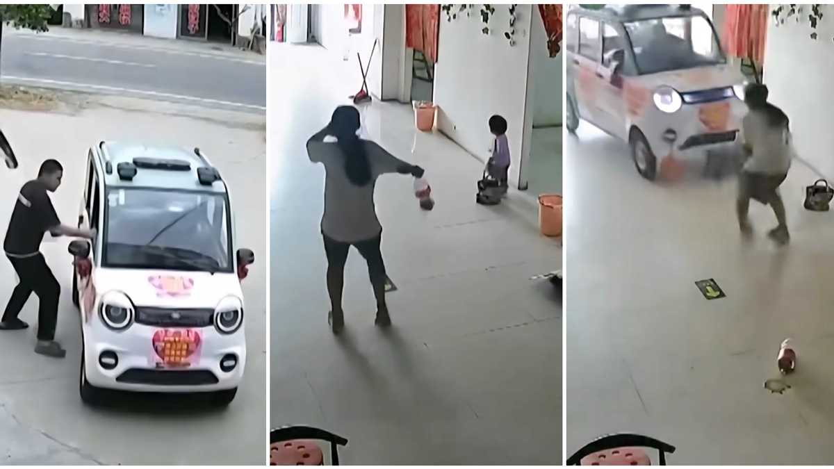 Pagligtas ng 11-anyos na bata sa kanyang baby sister, sapul sa CCTV ...