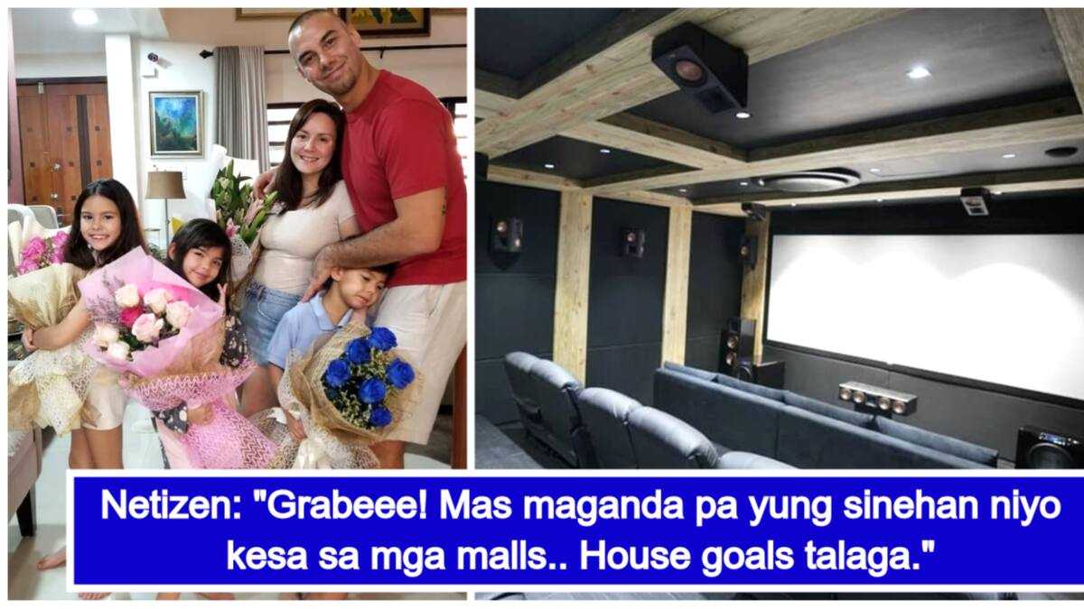 Doug Kramer shows off their luxurious home cinema in their new mansion ...
