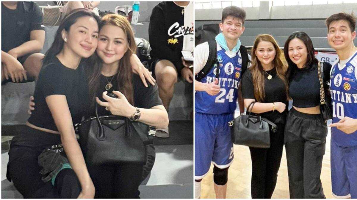 Julie Anne San Jose at Dianne Medina, "full support" sa basketball game nina Rayver at Rodjun ...