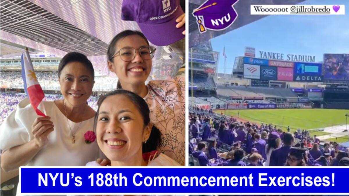 Robredos, ibinahagi ang sitwasyon sa Yankee Stadium sa graduation day ...
