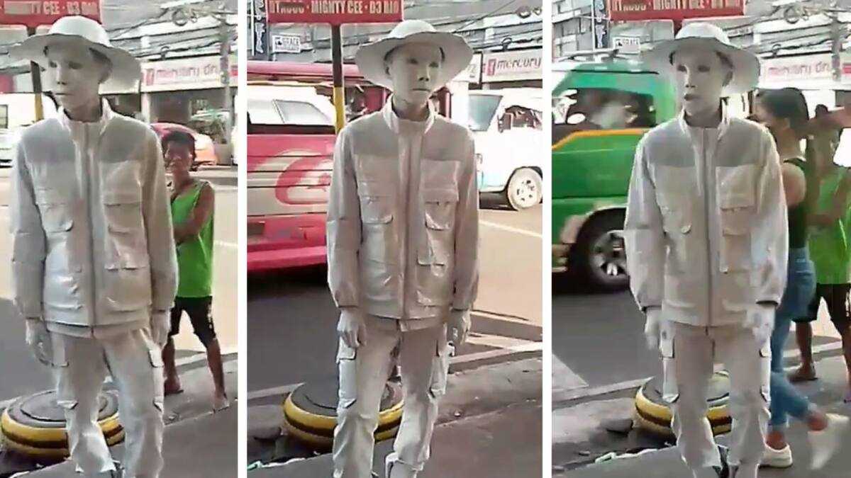 Grade 12 student sa Bacolod, nagtatrabaho bilang part time mime artist ...