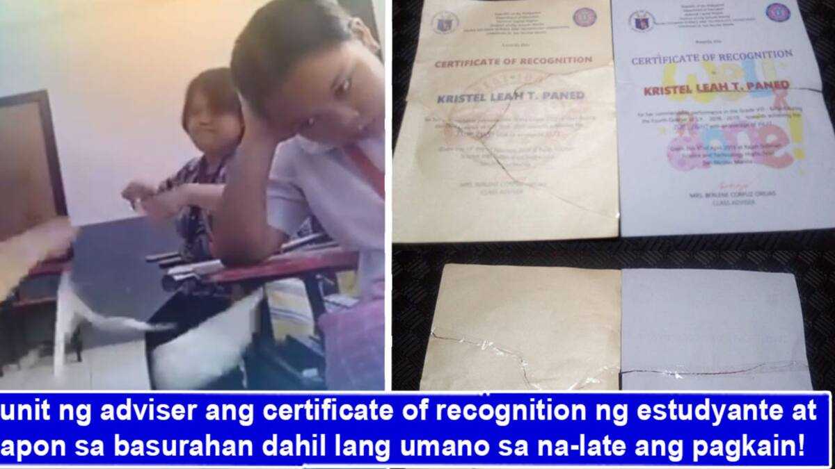 Video of teacher tearing student's certificate of recognition in class ...