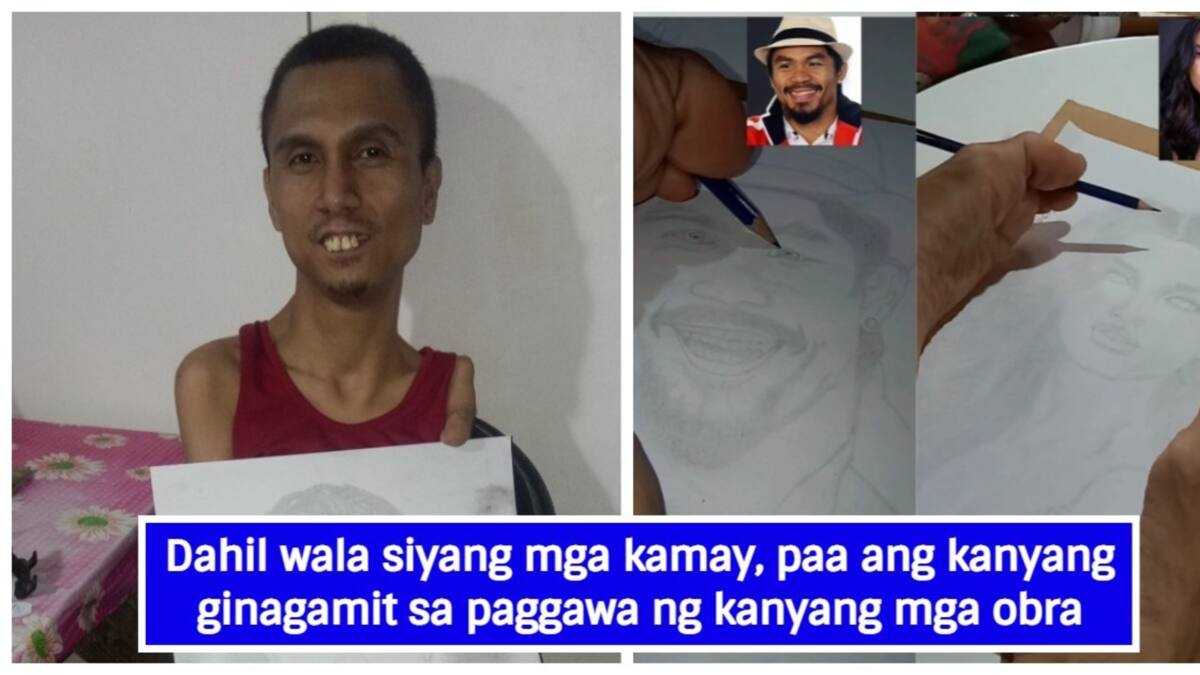 Artist, hinangaan dahil sa husay nito sa pagguhit gamit ang mga paa ...