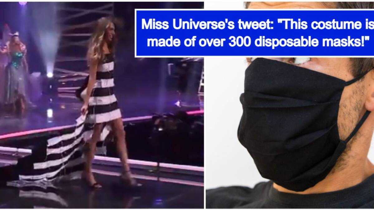 National costume ni Miss Universe Israel, gawa sa disposable face masks ...