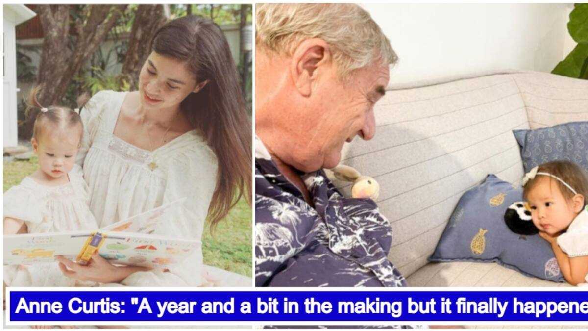 Anne Curtis's daughter Dahlia meets her grandfather on Father's Day ...