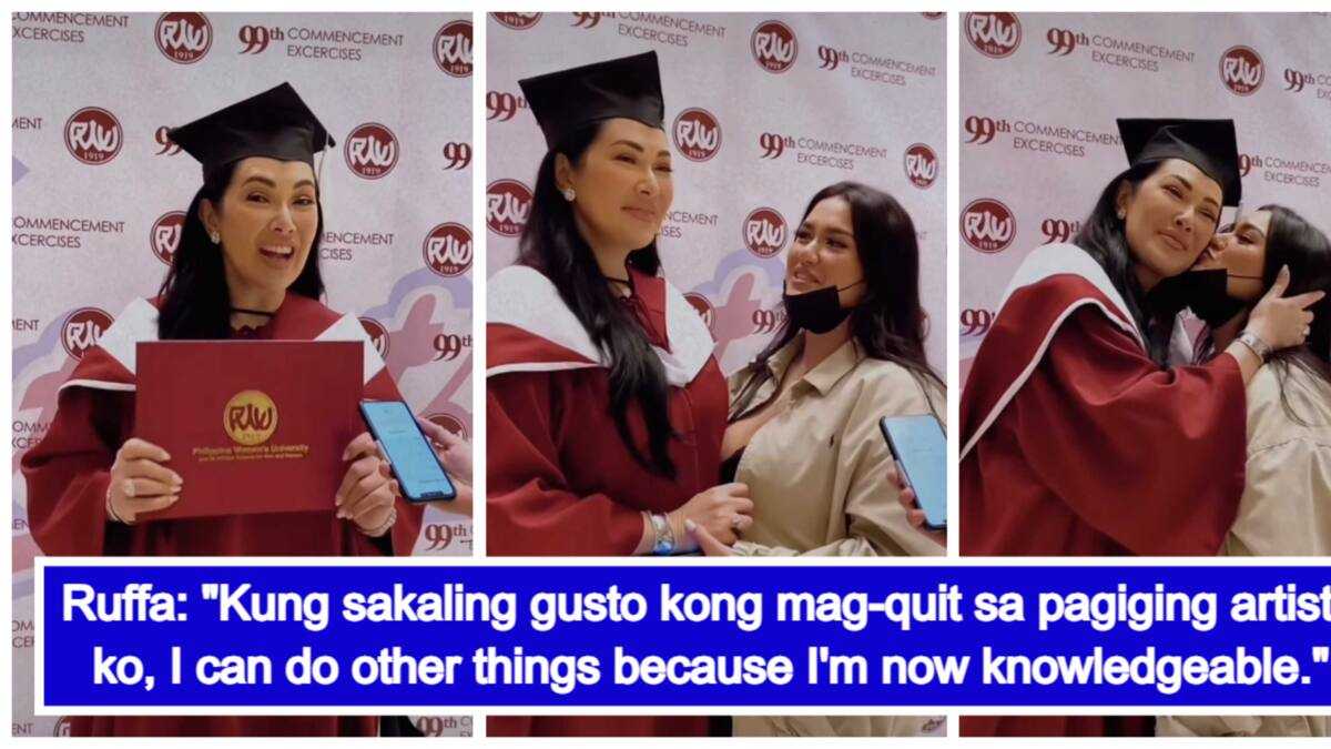 Interview kay Ruffa Gutierrez matapos ang kanyang graduation ceremony ...