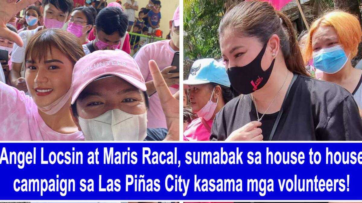 Angel Locsin at Maris Racal, sumabak sa house to house campaign sa Las ...