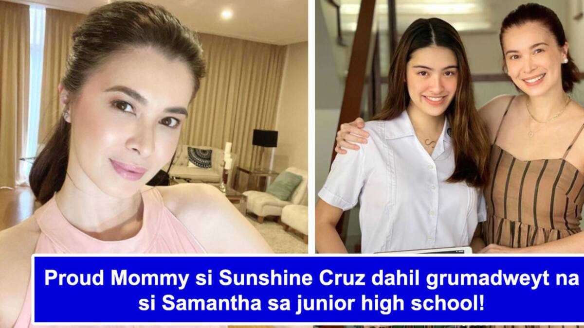 Sunshine Cruz, proud of daughter Sam who graduates from junior high ...