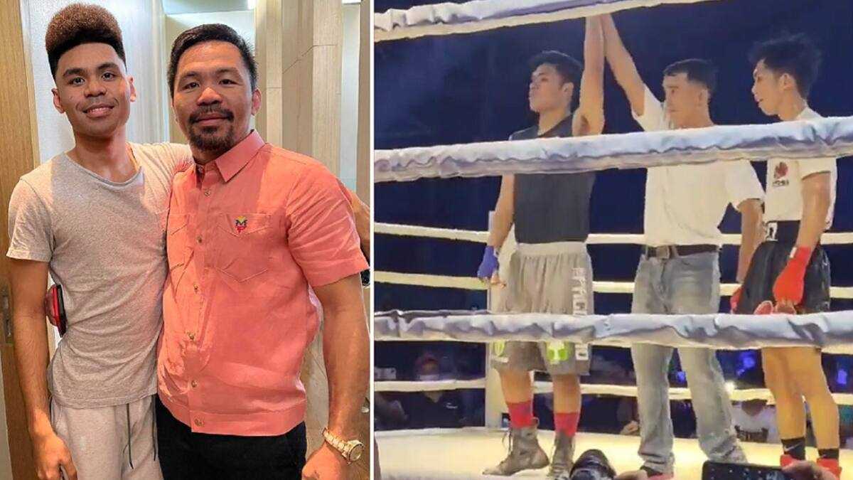 Manny Pacquiao’s son Michael wins in his 1st amateur boxing match ...