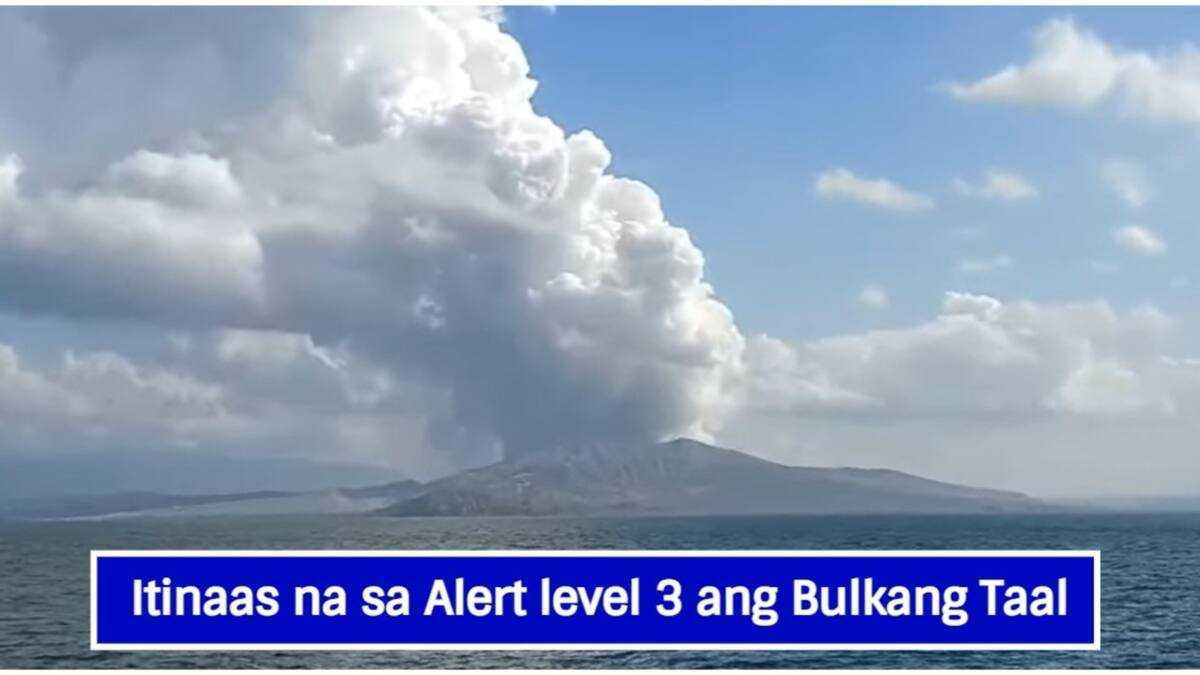 Pagbuga ng puting usok ng Bulkang Taal, sapul sa video na kuha sa Batangas - KAMI.COM.PH
