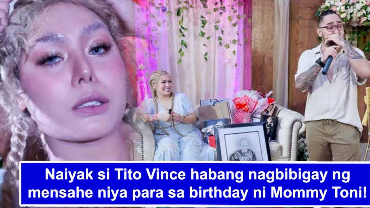 Tito Vince, naiyak habang nagbibigay ng message sa bonggang birthday ni ...