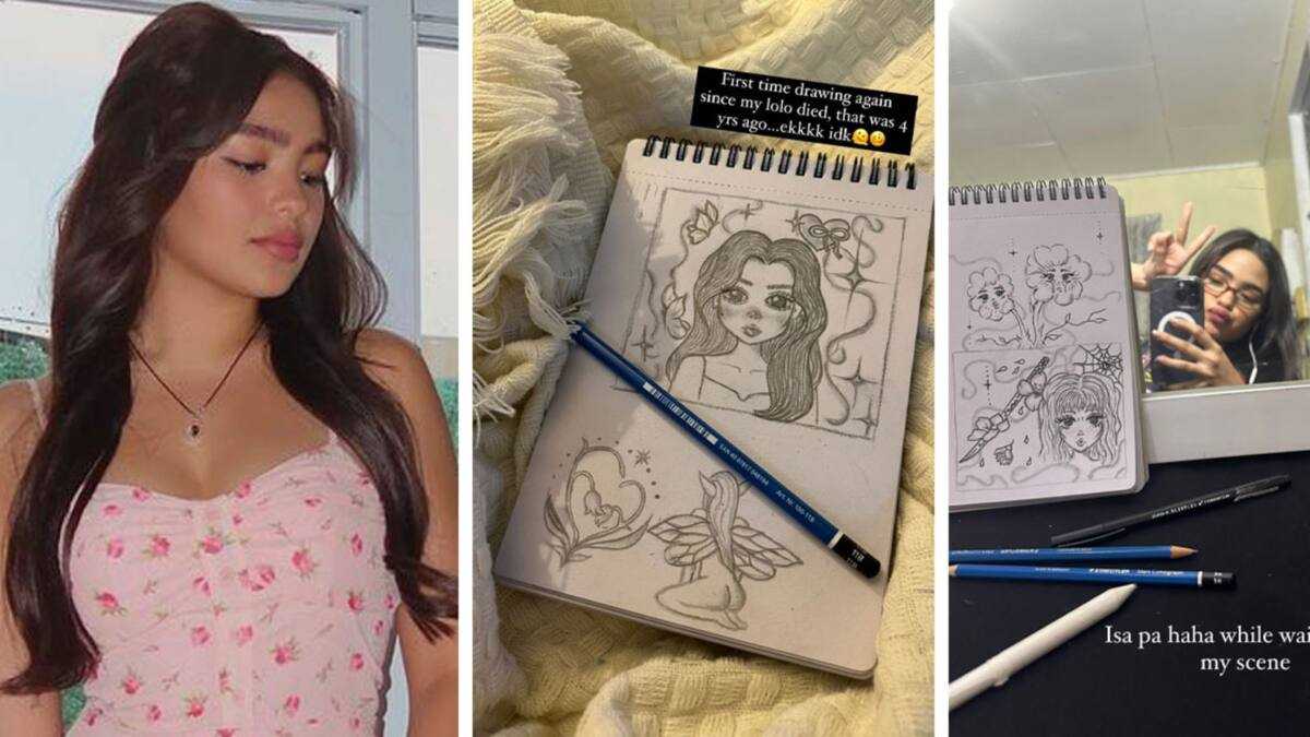 Andrea Brillantes, ibinida ang talent sa pag-drawing:"While waiting for ...