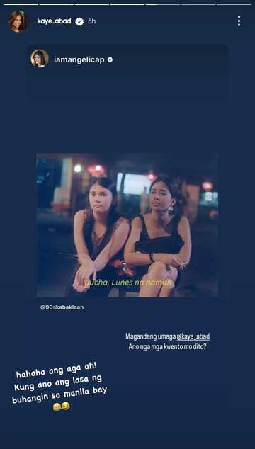 Angelica Panganiban, may tanong kay Kaye Abad ukol sa lumang picture ... Angelica Panganiban, may tanong kay Kaye Abad ukol sa lumang picture ...