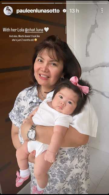 Pauleen Luna shares adorable snap of Baby Mochi with her Lola Chat Luna ...