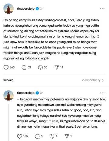 Rica Peralejo reflects on "Maris" issue: "I also have done foolish ...