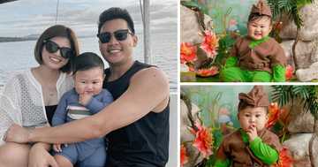 Scottie Thompson, Jinky Serrano’s son Aster’s 9th-month photoshoot ...