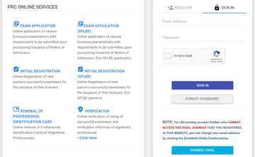 PRC LERIS account login, registration, verification, contact number ...