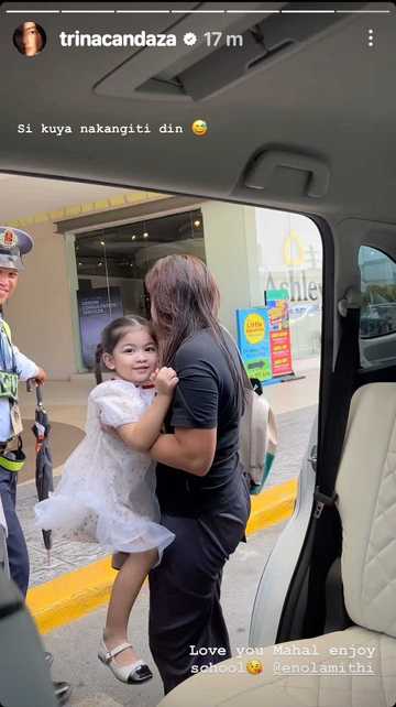 Trina Candaza shares adorable clip of daughter Mithi going to school ...