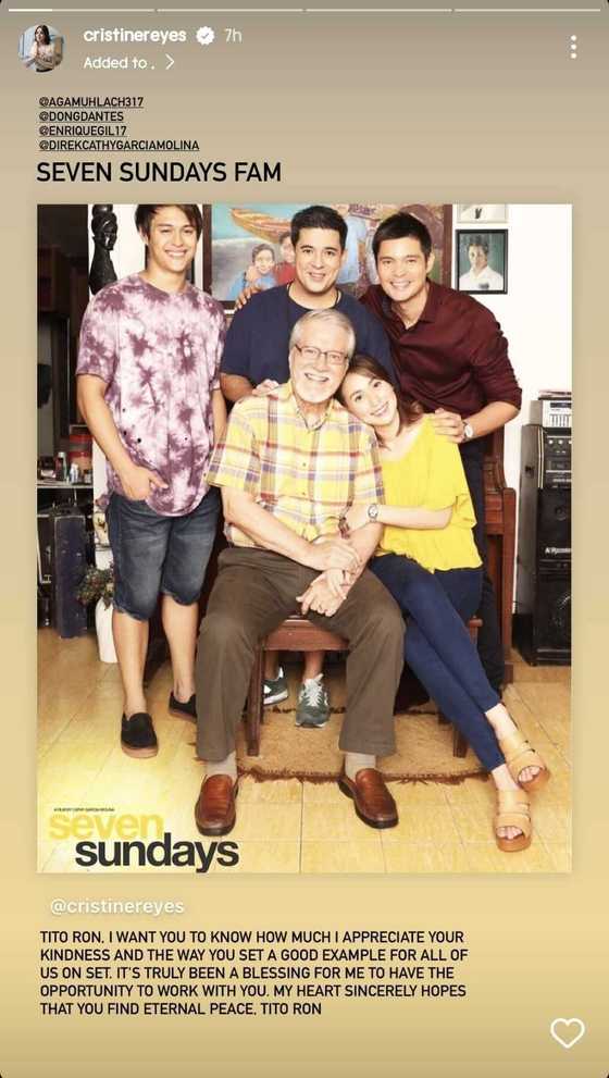 Cristine Reyes pays heartfelt tribute to Ronaldo Valdez in viral post ...