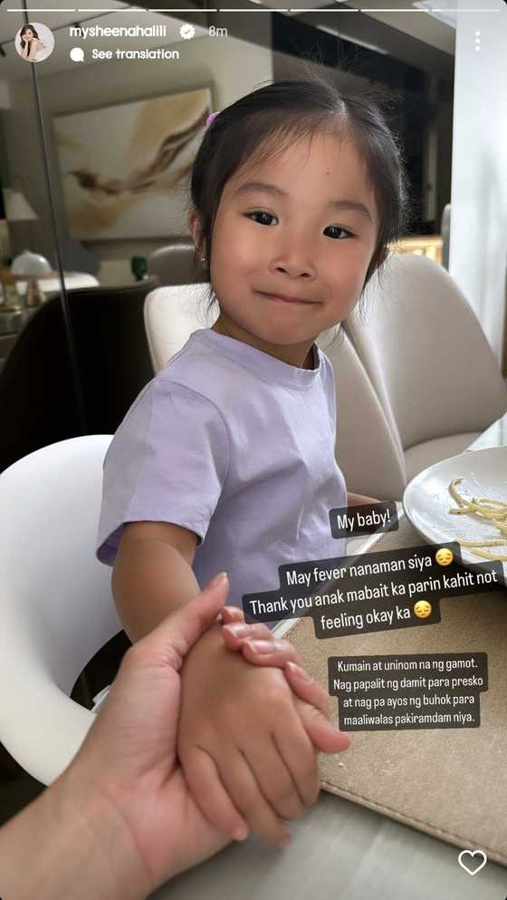 Sheena Halili thanks her daughter Martina for being good despite being ...
