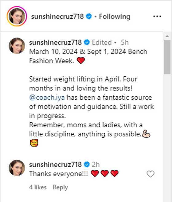 Sunshine Cruz, ibinahagi sikreto ng magandang katawan sa BFW - KAMI.COM.PH