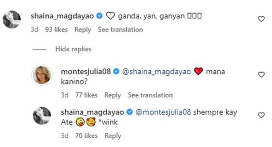 Shaina Magdayao reacts to Julia Montes' stunning pics: "ganda" - KAMI ...