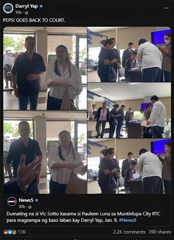 Darryl Yap, repost niyang pics ni Vic Sotto na may caption na “Pepsi ...