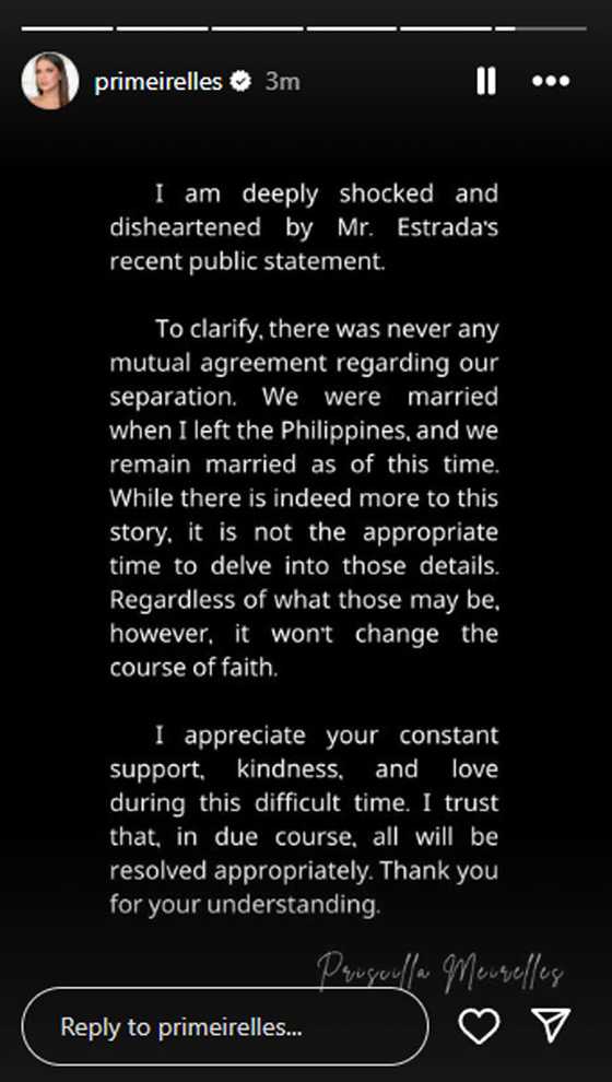 Priscilla Meirelles, umalma, nanlumo sa pahayag ni John Estrada ukol sa ...